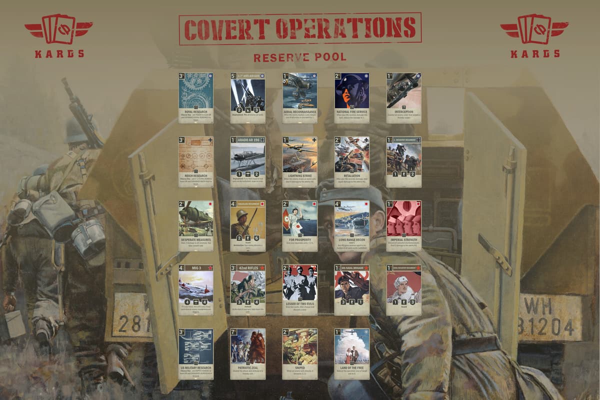 Covert Operations: Reserve Pool Reveal | KARDS: The WWII Card Game