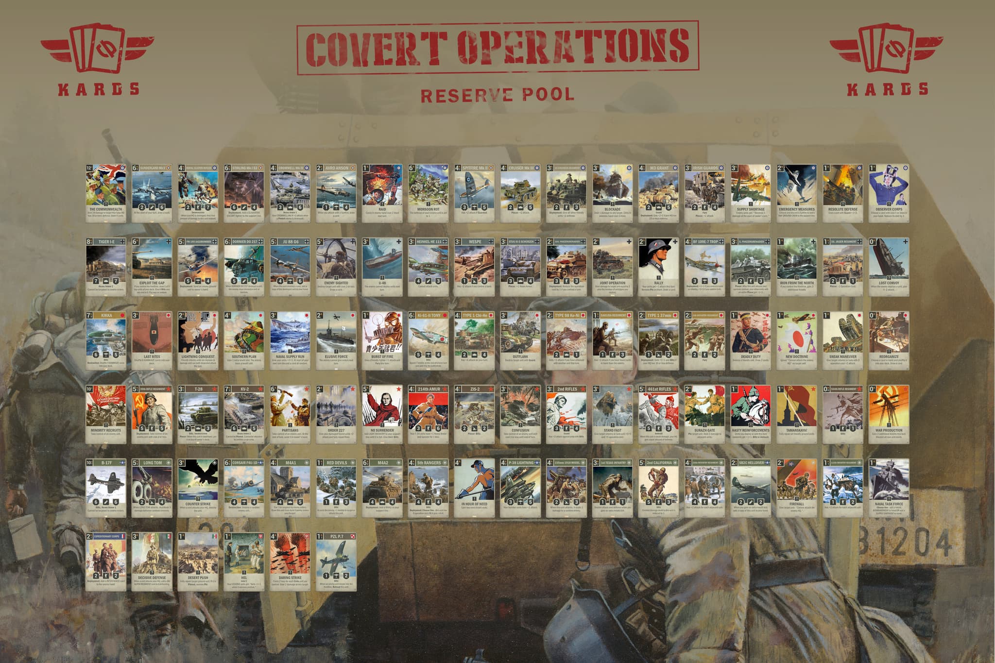 Covert Operations: Reserve Pool Reveal | KARDS: The WWII Card Game